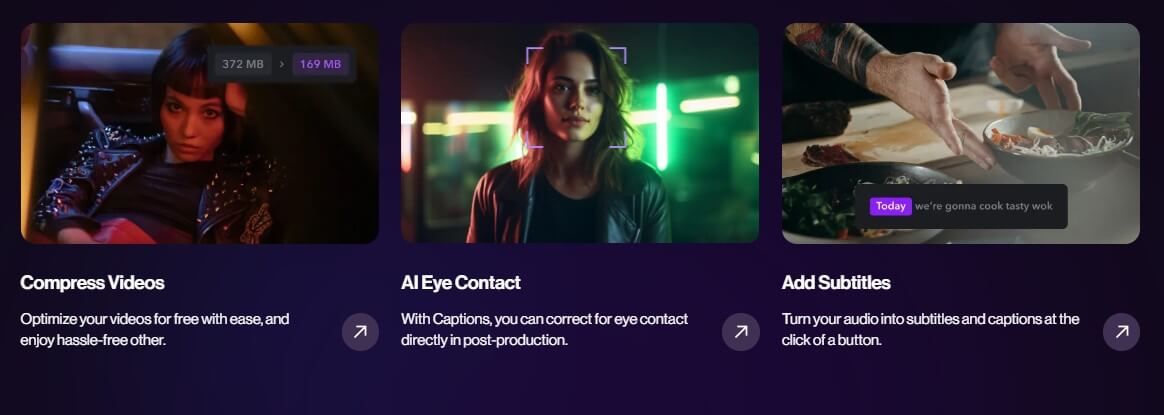 Нейросеть Сaptions – добавление субтитров, перевод, дубляж видео